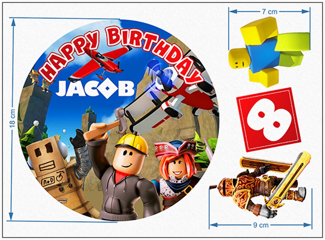 Roblox Edible Cake Toppers Precut on Wafer Paper Sugar - Etsy