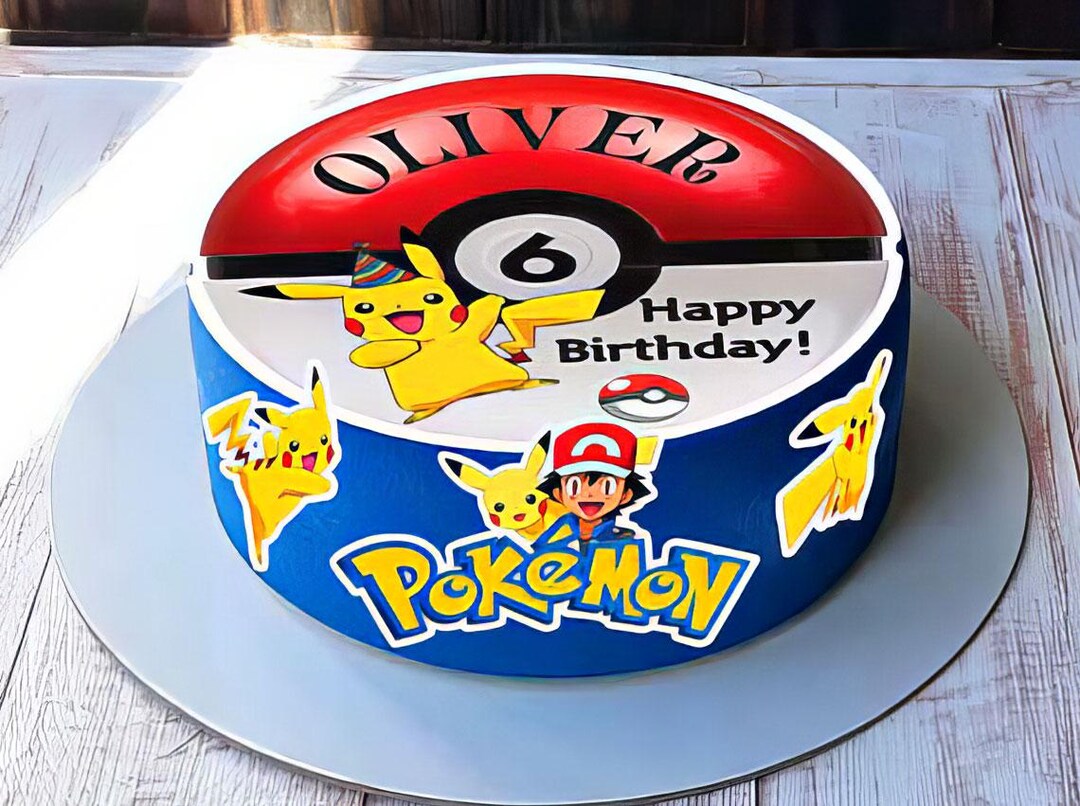 Set of 4 Pikachu Pokemon Edible Cake Toppers - Wafer Paper, Sugar Sheet ...