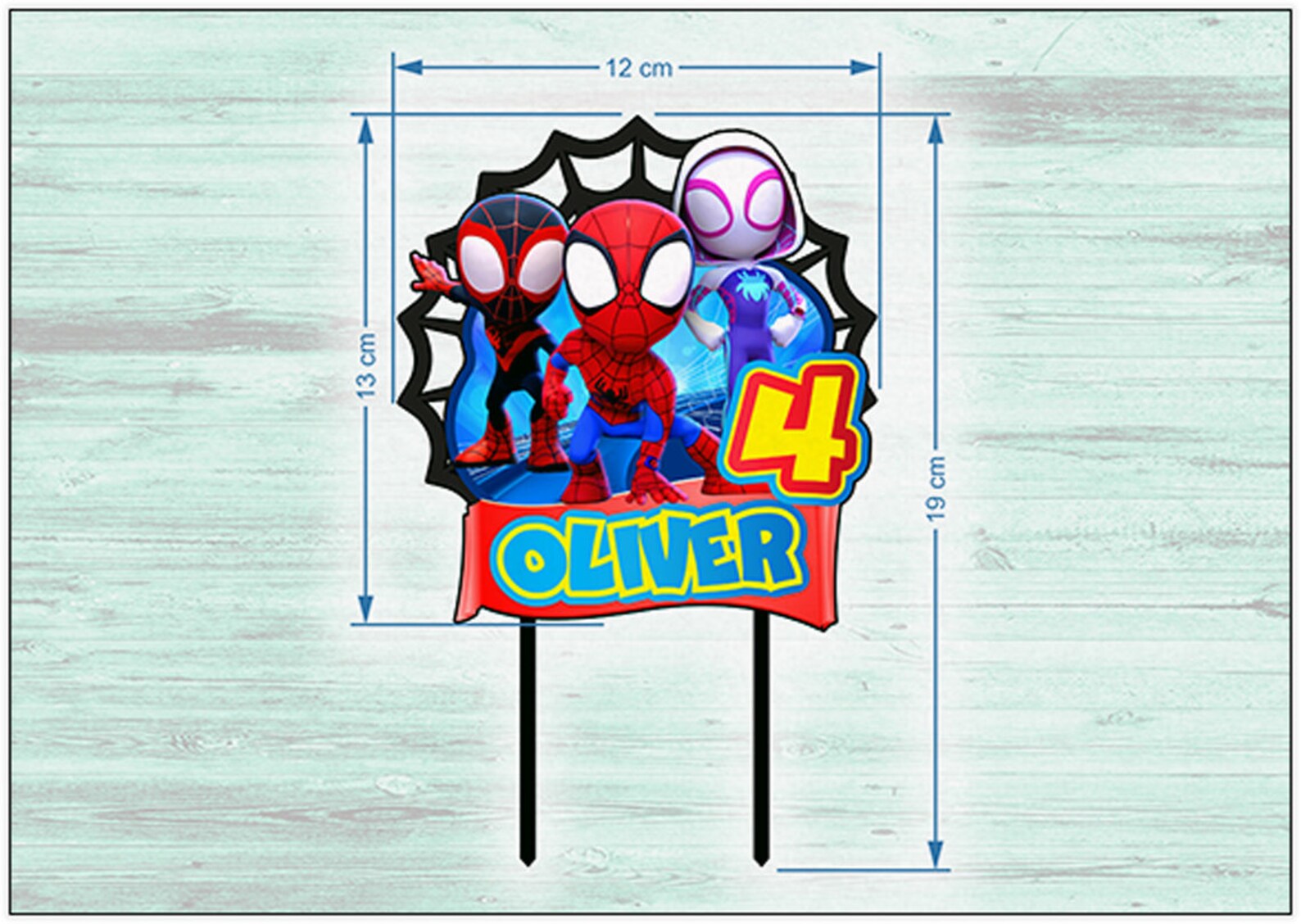 Spidey Birthday Plastic Cake Topper Spidey Theme Party - Etsy