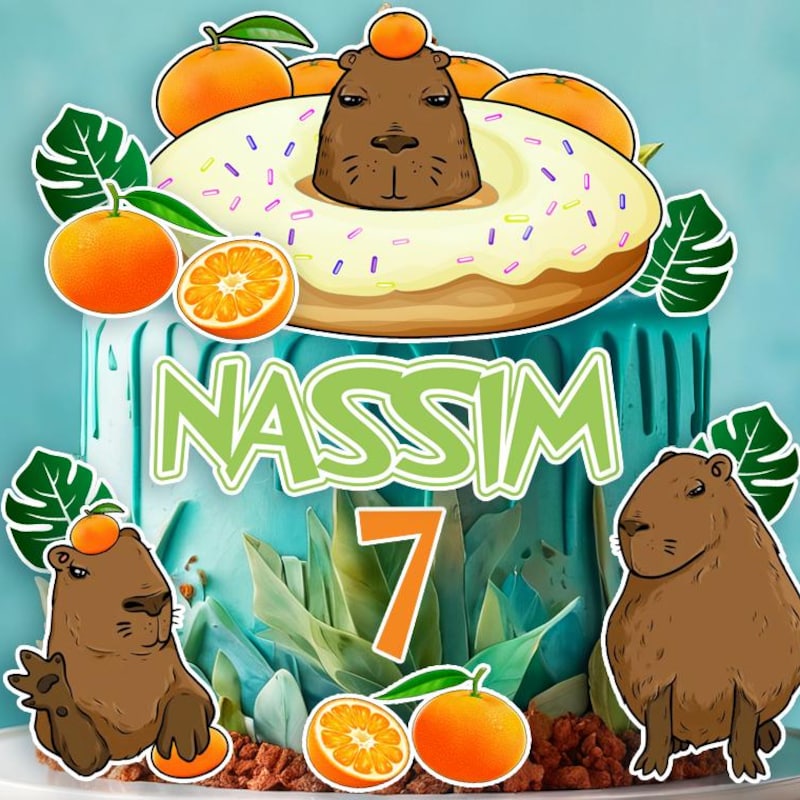 Capybara cake topper - Etsy México