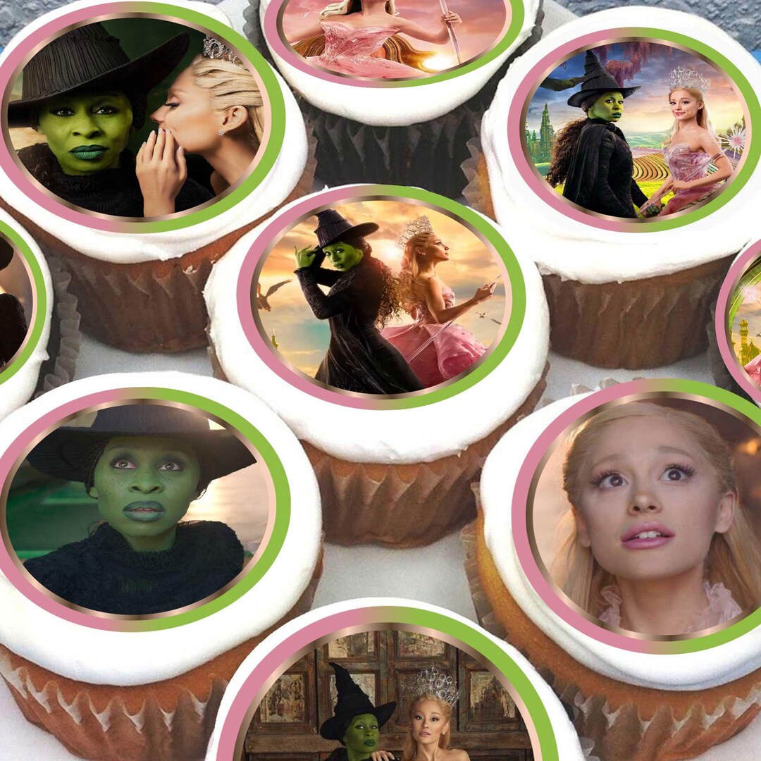 Wicked Edible Cupcake Toppers - 24 Pre-Cut Pieces on Wafer Paper, Sugar ...