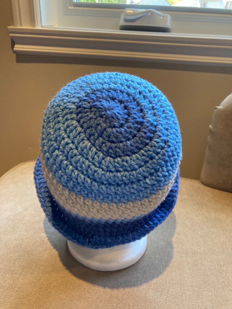 Hand Crocheted Blue Bucket Hat - Etsy