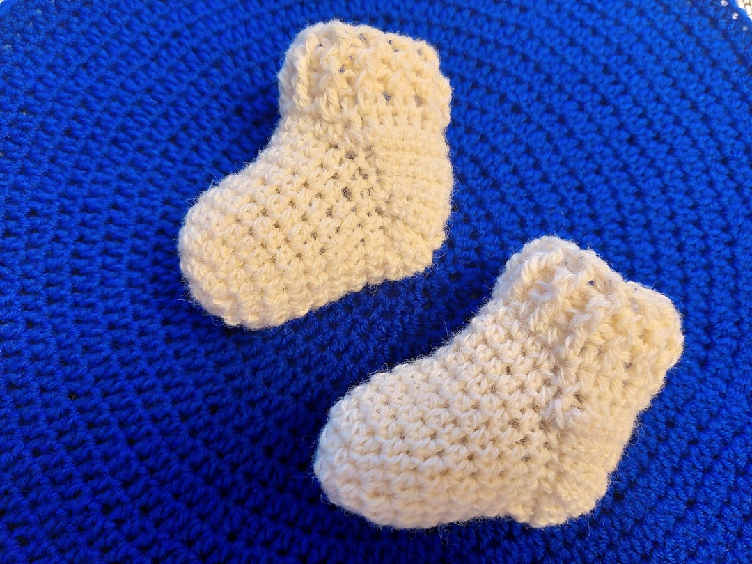 Crochet Newborn Baby Wool Socks Pattern - Etsy
