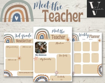 Editable Meet the Teacher Template Value Pack - Etsy