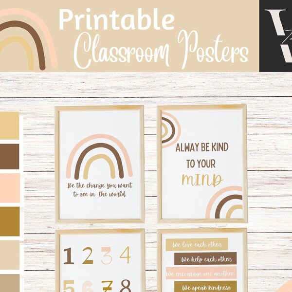 Meet the Teacher Template L Boho Rainbow Style L Value Pack - Etsy