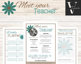 Editable- Meet the Teacher Template + Value Pack - Etsy