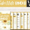 Substitute Teacher Binder Template L Editable L Easy to Edit L Back to ...
