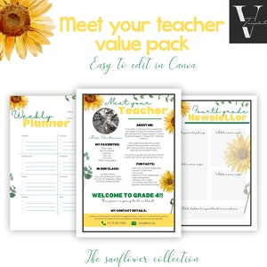 Editable- Meet the Teacher Template + Value Pack - Etsy