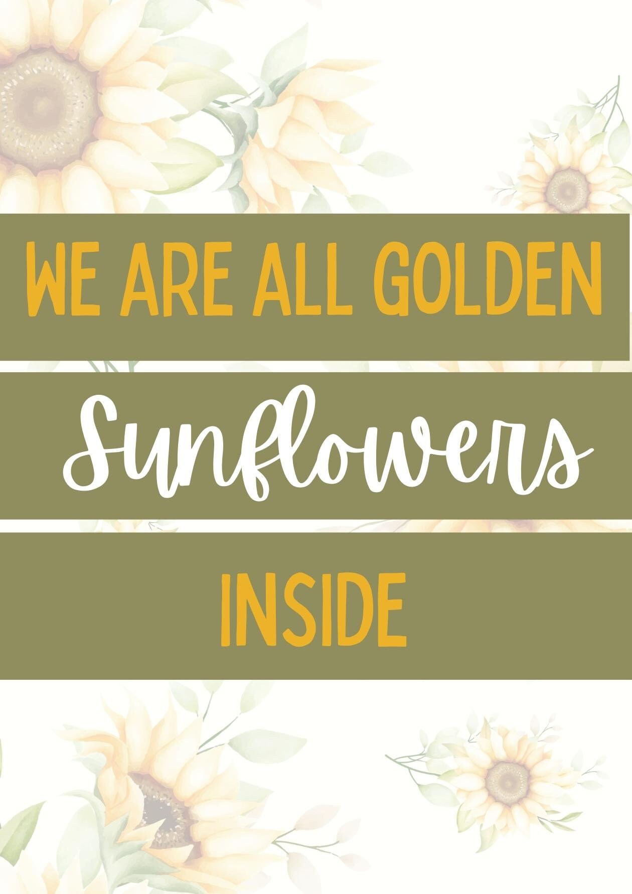 Sunflower Posters, Classroom, Bedroom, Back to School, A3 Size ...