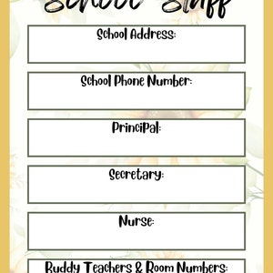Substitute Teacher Binder Template L Editable L Easy to Edit L Back to ...
