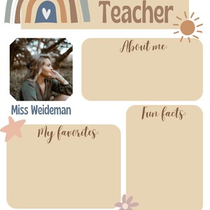 Meet the Teacher Template L Boho Rainbow Style L Value Pack - Etsy