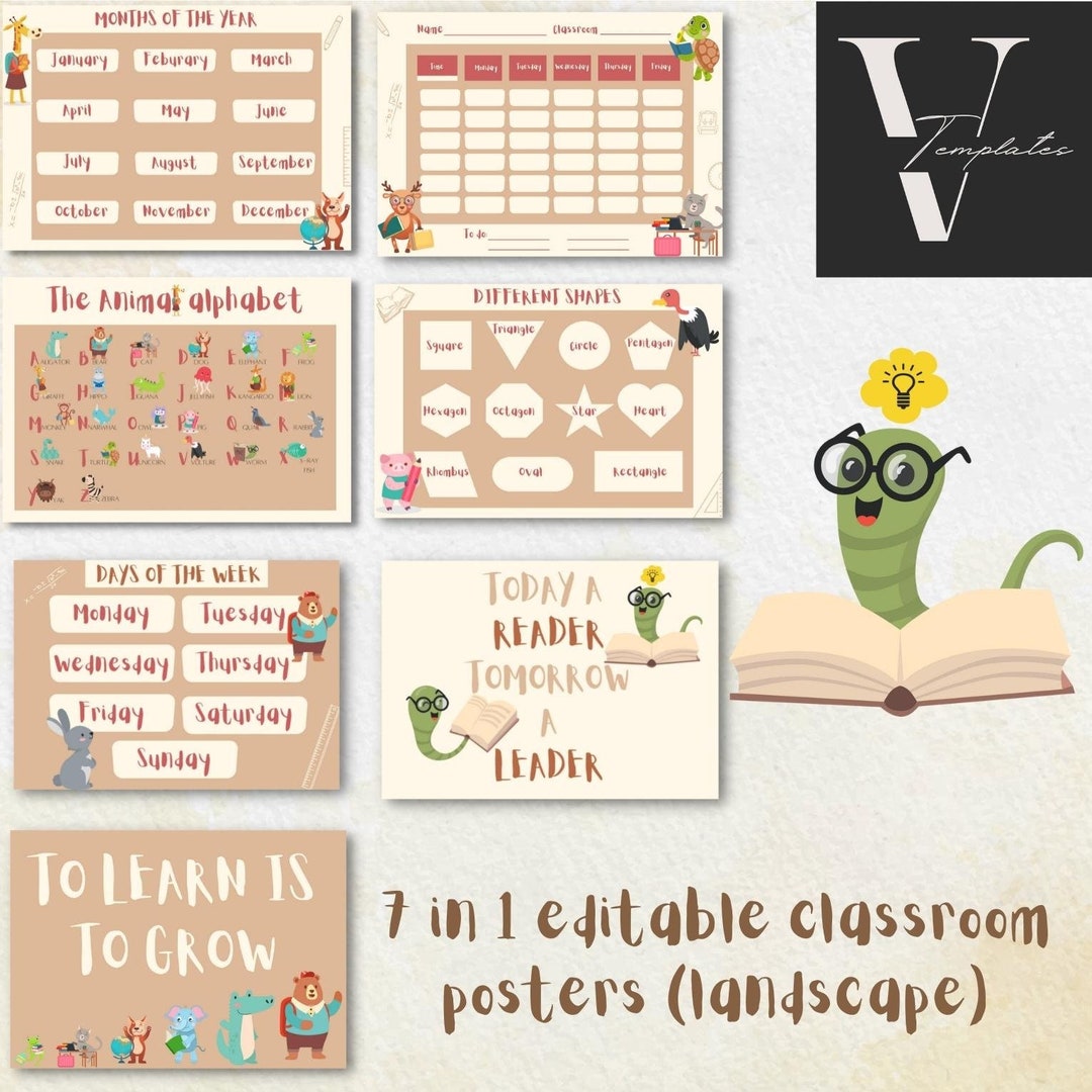 7 in 1 Editable Template L Classroom Decor L Back to School L Weekly ...