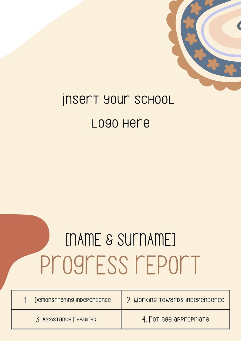 Toddler School Report L Editable L Toddler Report L Template - Etsy