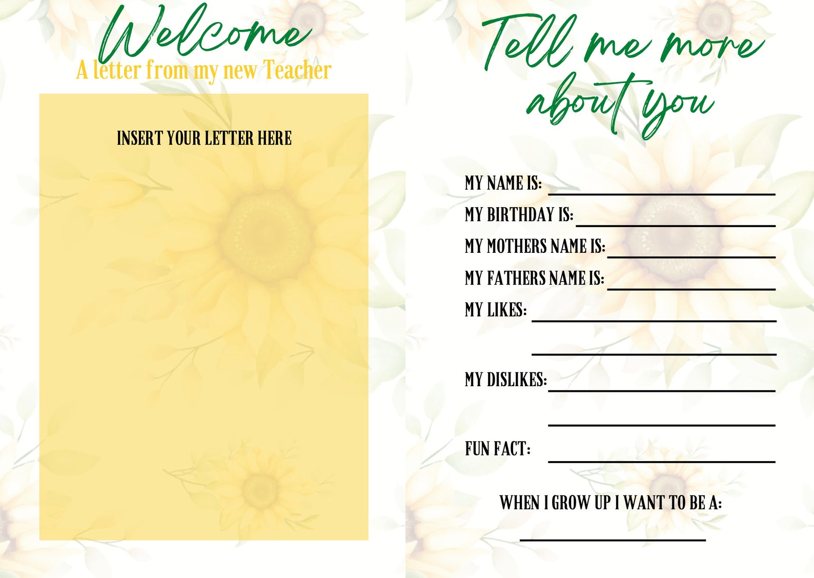 Editable - Meet the Teacher L 7 in 1 Value Pack Template - Etsy