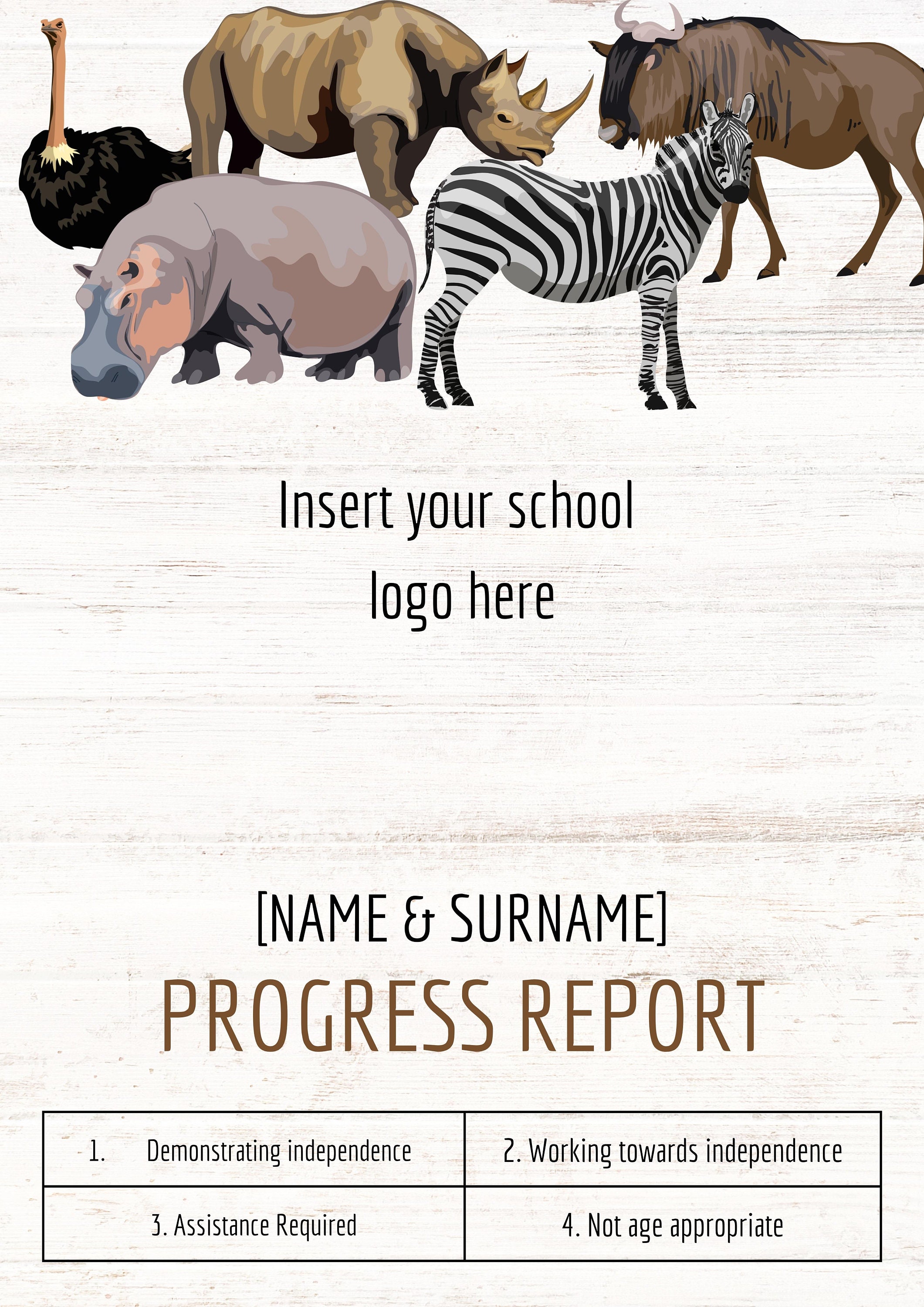 Toddler School Report, All About Me, Template, Editable, Report, Animal ...