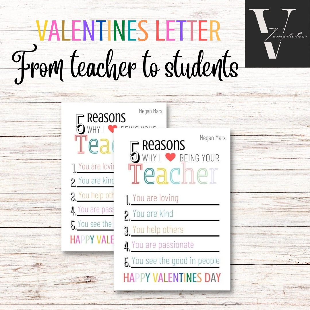 Valentines Letter to Students L Valentines Day L Back to School L ...