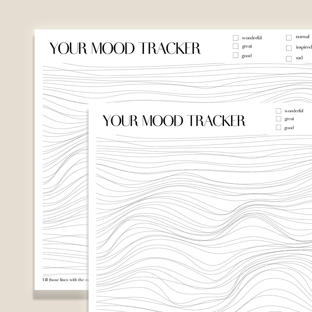 Printable MOODTRACKER AND HABITTRACKER AND BULLETJOURNAL A4 - Etsy