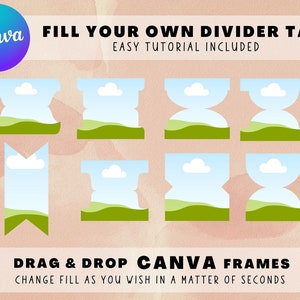 Make Your Own Planner Divider TABS on CANVA, Custom Canva Frames, Drag ...