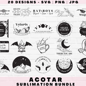 Officially Licensed 10 ACOTAR Svg Bundle, ACOTAR Cut Files for Cricut ...