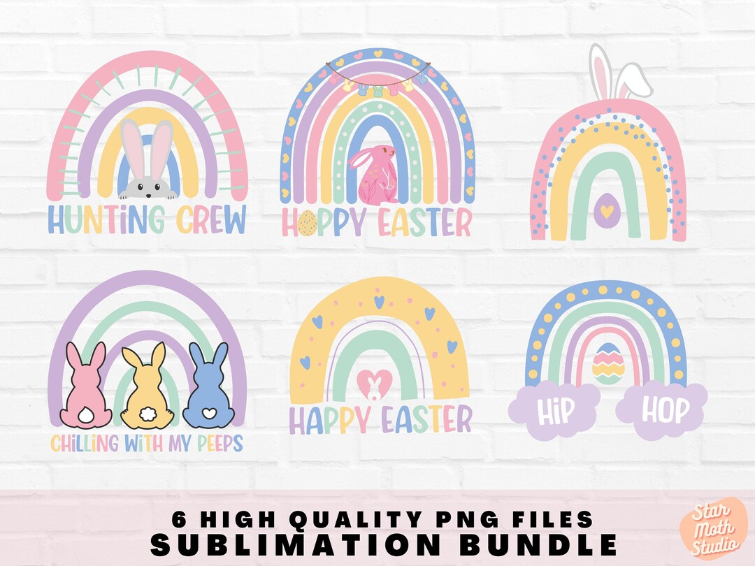Boho Easter Rainbows PNG, Easter Png, Easter Sublimation Designs ...