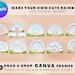 Build Your Own Happy SMILEY FACES on CANVA, Editable Fill Canva Frame ...