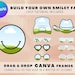 Build Your Own Happy SMILEY FACES on CANVA, Editable Fill Canva Frame ...