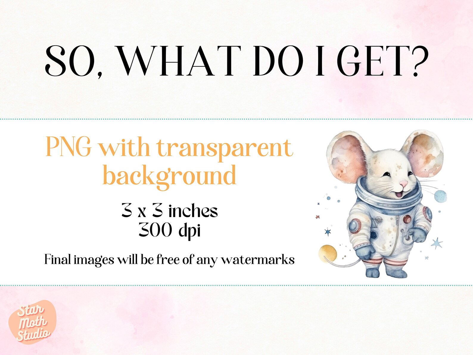 22 PNG Watercolor Adorable Space Astronaut Mice Clipart Set, Fantasy ...