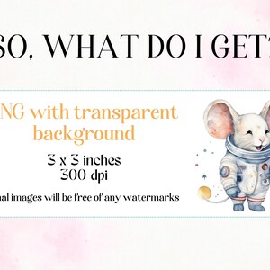 22 PNG Watercolor Adorable Space Astronaut Mice Clipart Set, Fantasy ...