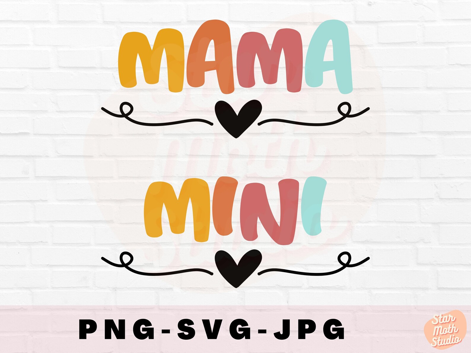 Cute Mama Mini SVG PNG JPG, Matching Mama Mini, Sublimation Design ...