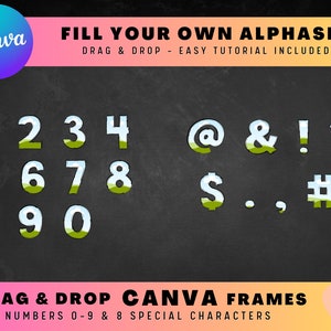CANVA LETTERS ALPHASET Fill Your Own, Drag and Drop, Fillable Alphabet Bundle, Editable Font ...