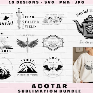 Officially Licensed 10 ACOTAR Svg Bundle, ACOTAR Cut Files for Cricut ...