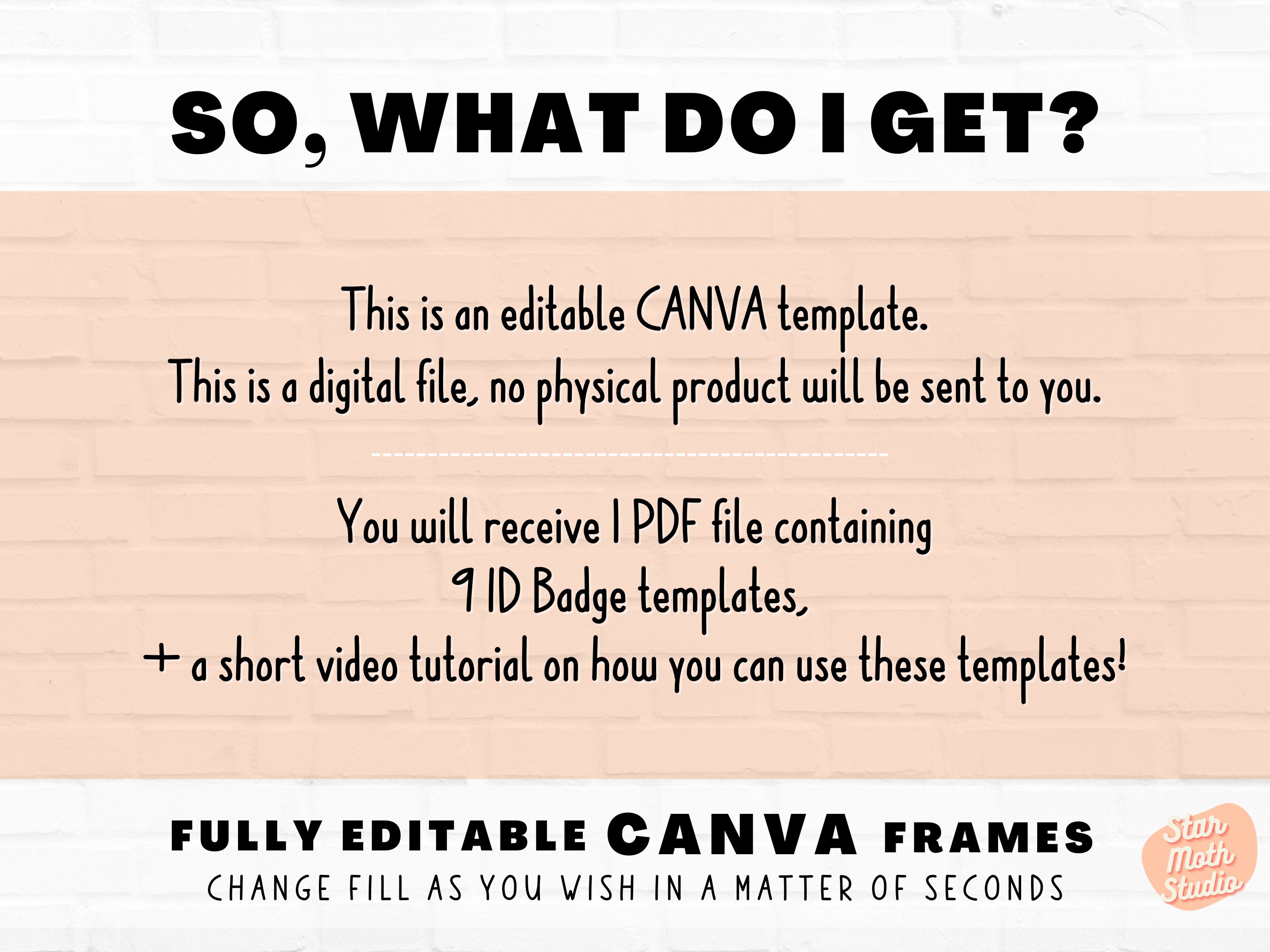 Make Your Own ID BADGES on CANVA, 9 Editable Canva Element Templates ...