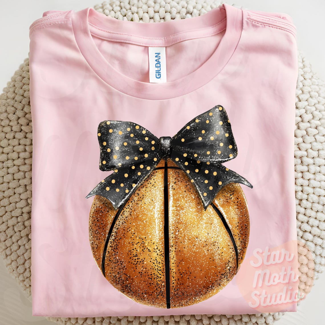 Coquette Basketball With Bow PNG File, Black Glitter Bow Png, Glitter ...