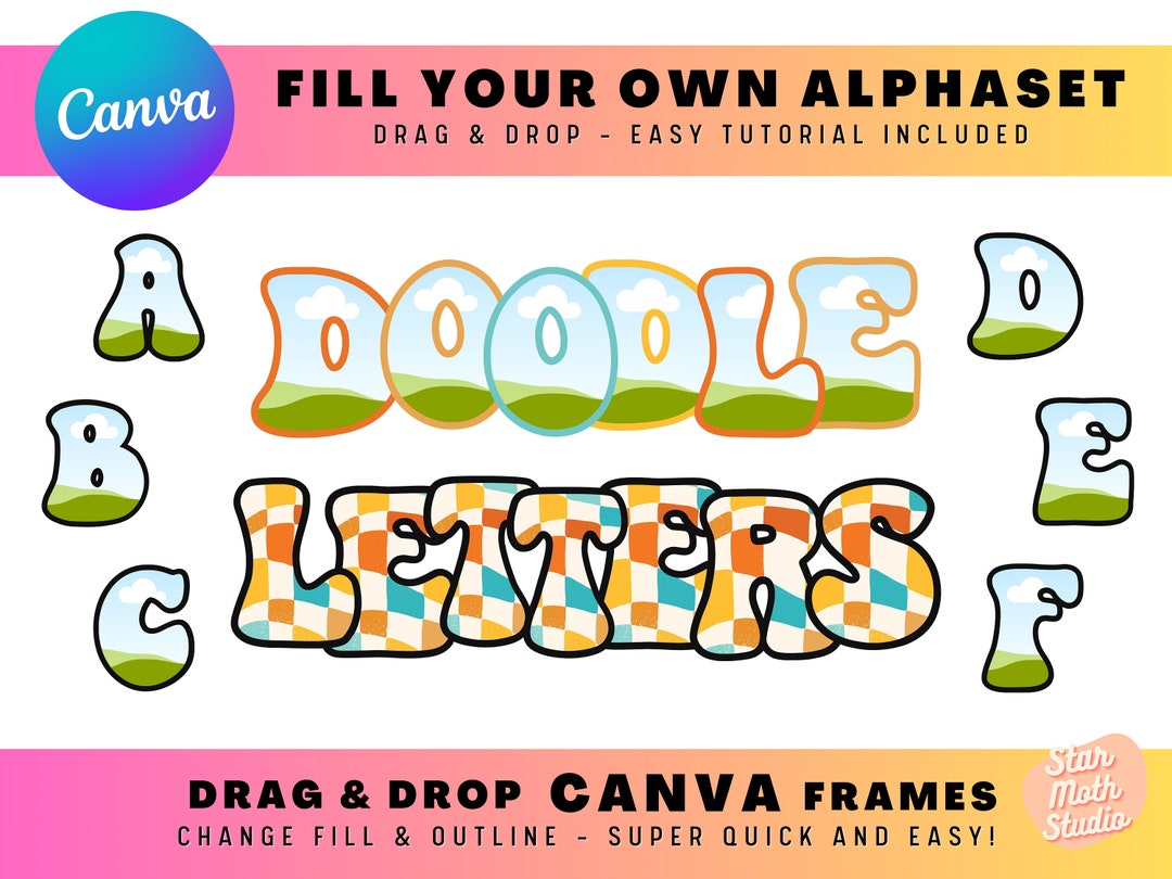 CANVA LETTERS ALPHASET - Fill Your Own, Drag and Drop, Fillable ...