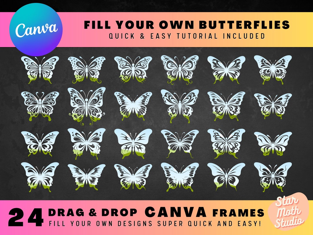 Design Your Own Butterfly Designs on Canva With Easy Drag and Drop ...