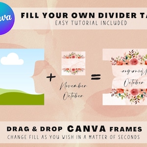 Make Your Own Planner Divider TABS on CANVA, Custom Canva Frames, Drag ...