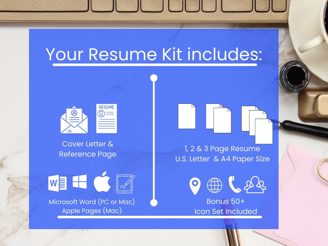 Professional Resume Template Design, Editable Resume, Modern Resume ...