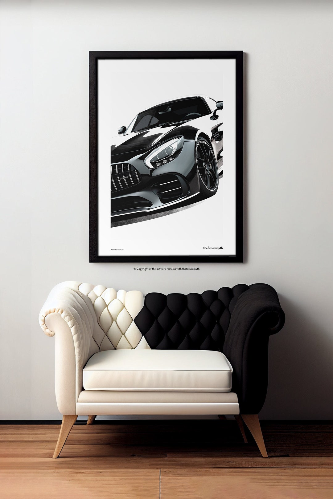 Mercedes AMG GT Wall Art Poster Car Print Modern Art Home Decor ...
