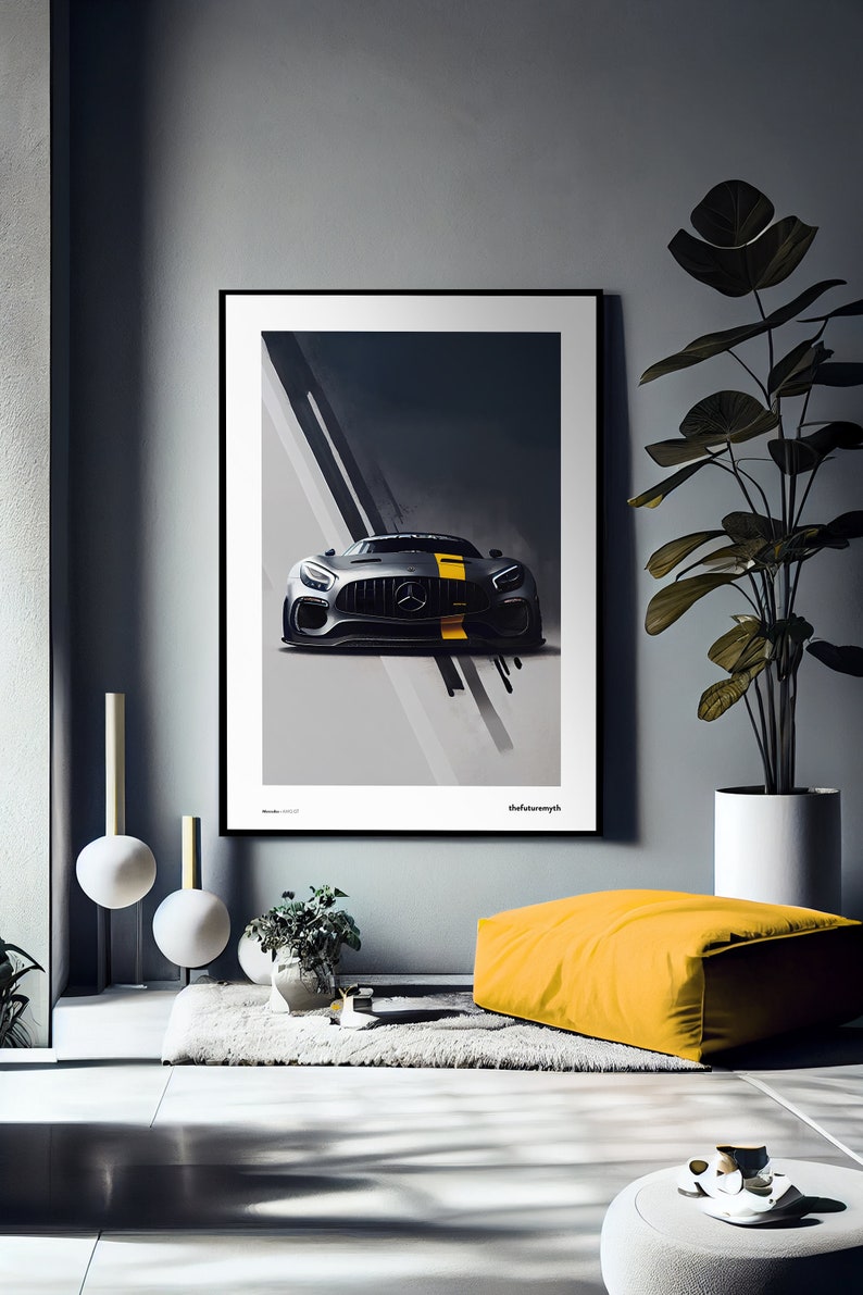Mercedes AMG GT Car Poster Wall Art Poster Car Print - Etsy