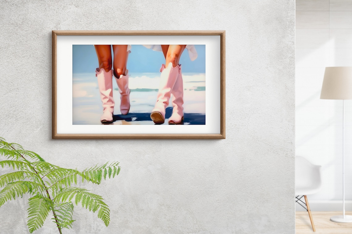 Coastal Cowgirl Printable Poster Print, Boots Trendy, Preppy Cowgirl ...