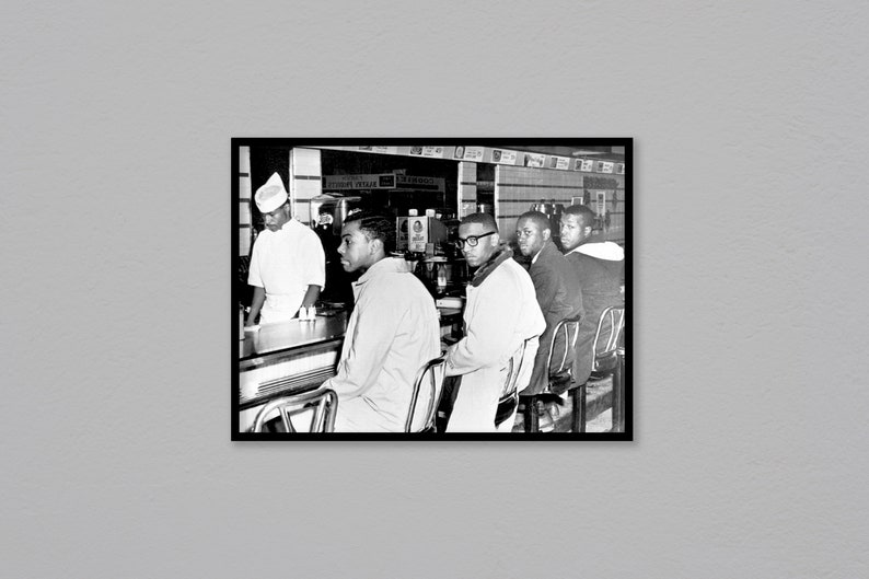Greensboro Sit-in Photo: Black History, Civil Rights Movement (digital ...