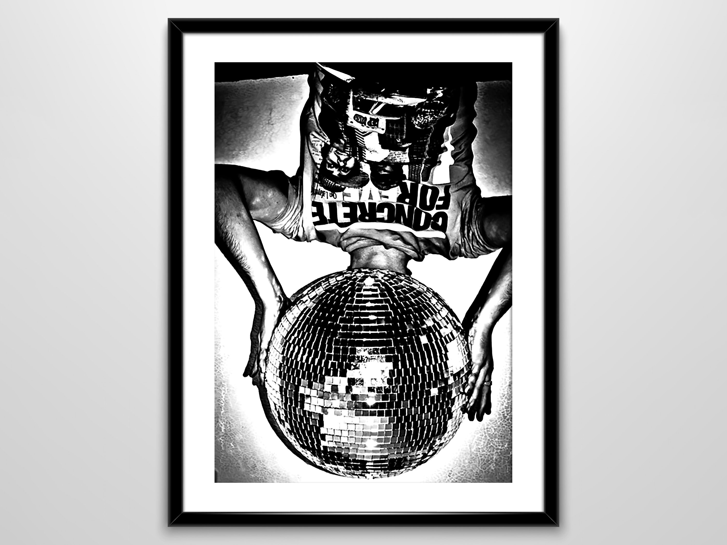 Disco Ball Print Preppy Wall Art Trendy Wall Art Girly Wall Art Dorm Room Decor Funky Wall