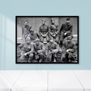 Harlem Hellfighters African American Poster, Black and White 1919 WWI ...
