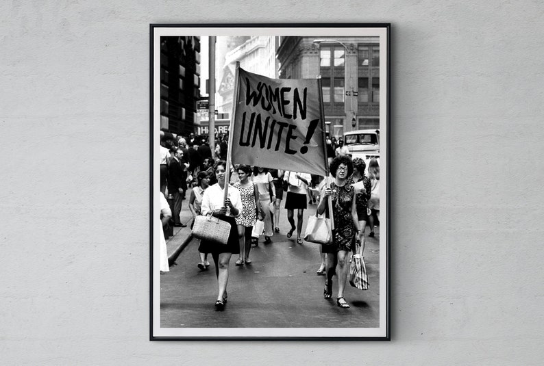 Women Unite Print, Girl Power Poster, Vintage Wall Decor, Women ...