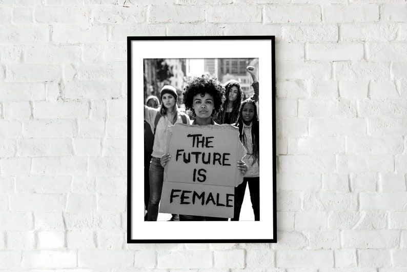Feminist Poster the Future is Female Vintage Wall Art Digital Download ...