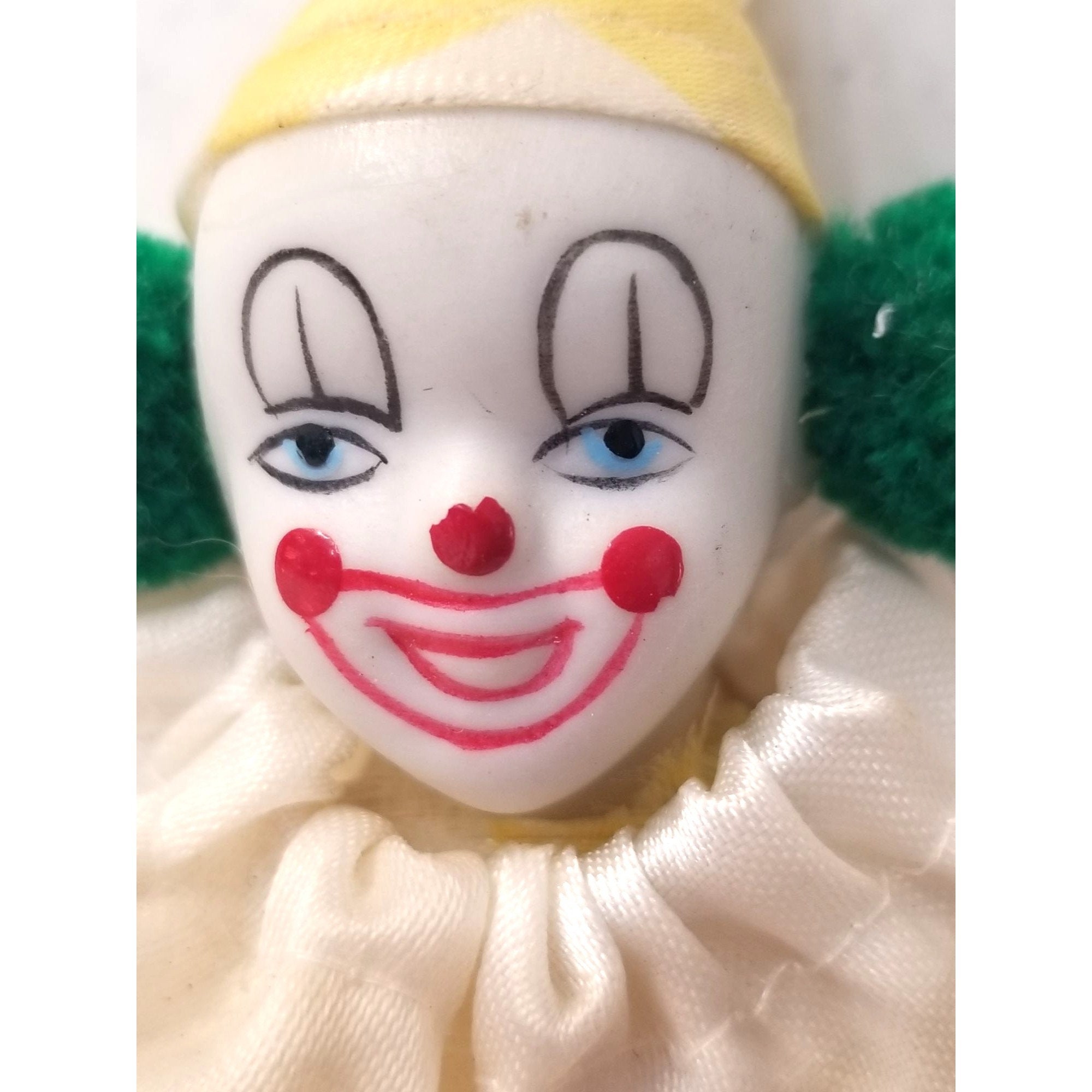 Vintage Clown Bendable Posable Porcelain Face Hands Shoes 8" Standing ...