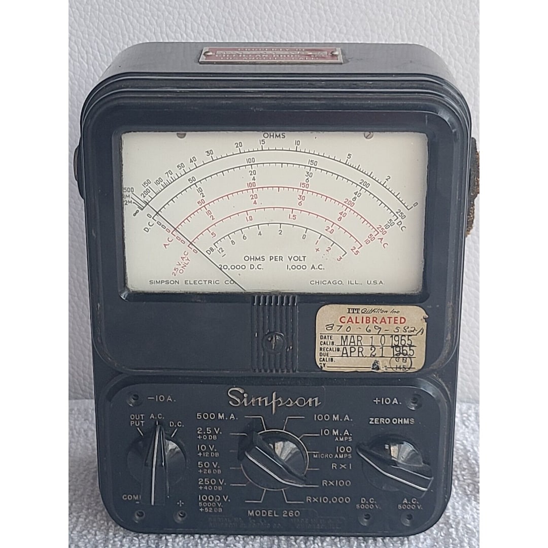 ULTRA RARE Simpson Model 260 Analog Multimeter Early Serial Number #60 ...