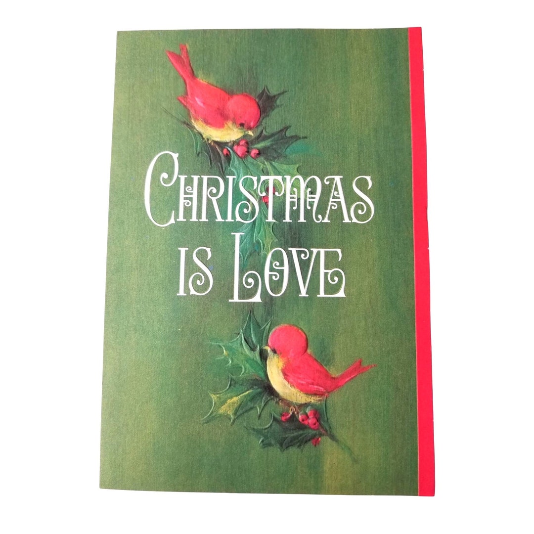 Vintage Ambassador Christmas Cards, Red Birds & Holly (15 Unused) - Etsy