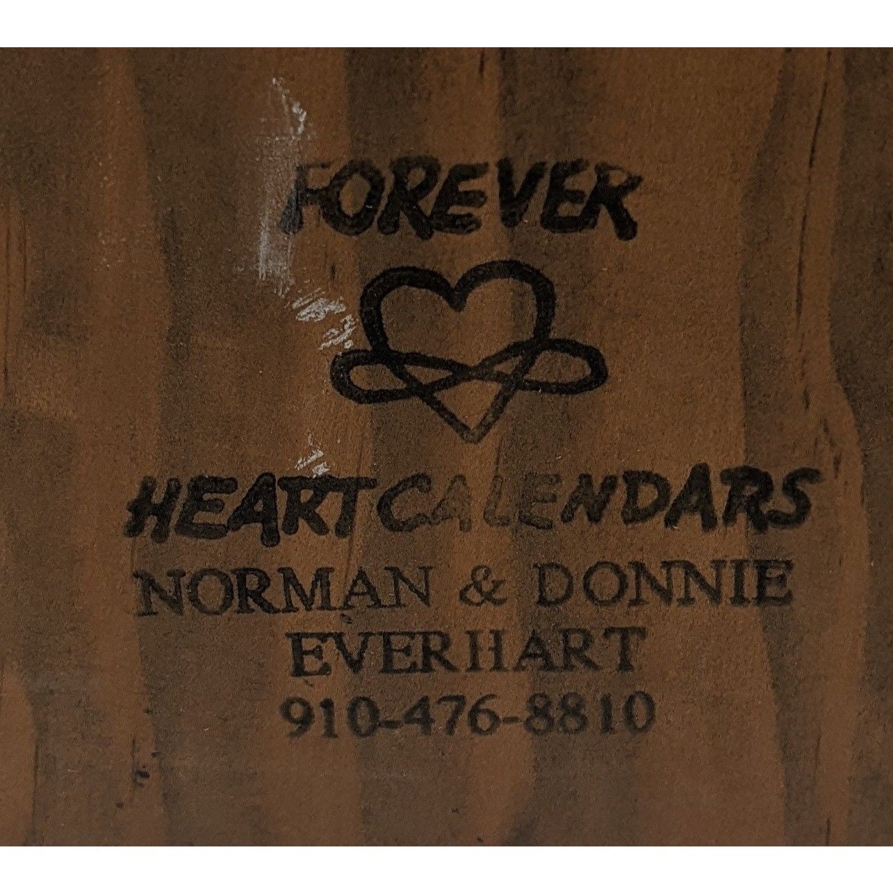 Vintage 1994 Forever Heart Calendars Brand Wooden Perpetual Calendar ...