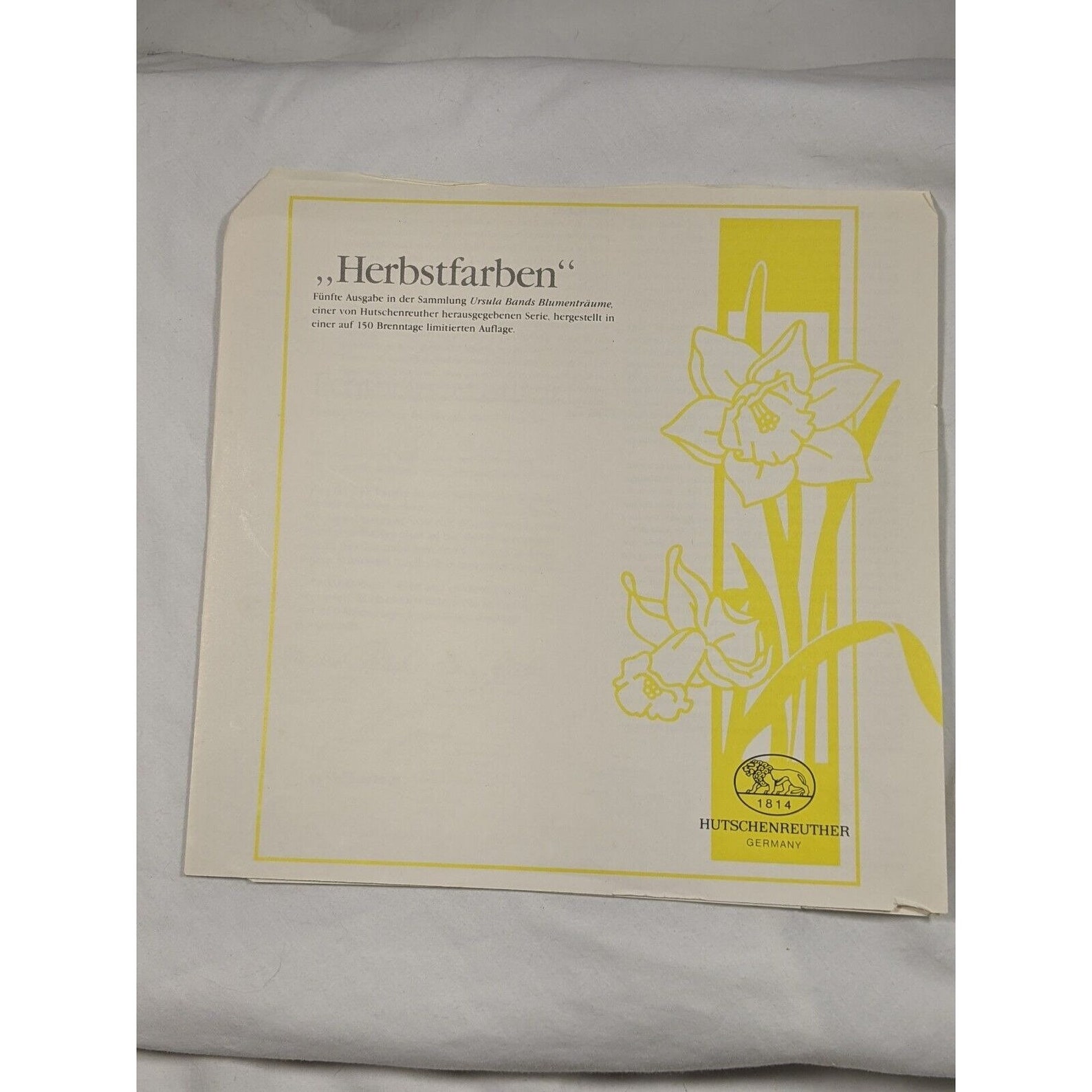 1988 Hutschenreuther Ursula Band Teller "autumn" Herbstfarben Fall ...